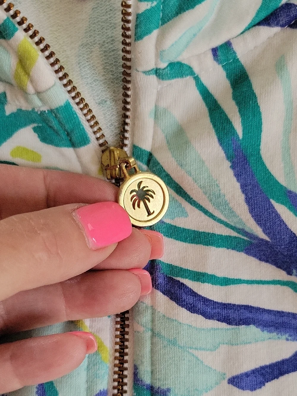 Lilly Pulitzer | Tops | Lilly Pulitzer Pool Blue Stay Cool Zipfront ...